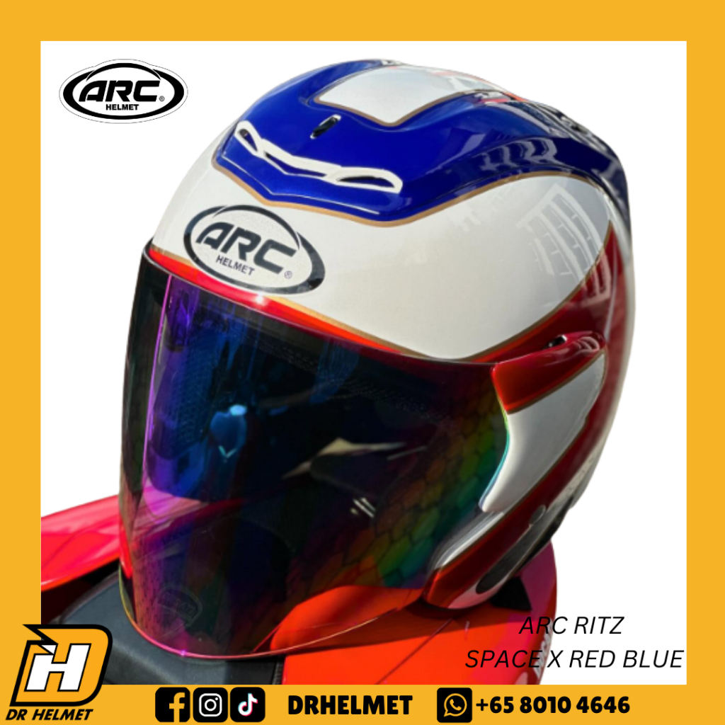 ARC Ritz Space X Red Blue Helmet | Original ARC Helmet Singapore ...