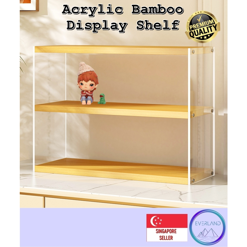 ⭐SG SALES⭐ 1/3/4 Layers Acrylic Bamboo Display Shelf Blind Box Molly ...