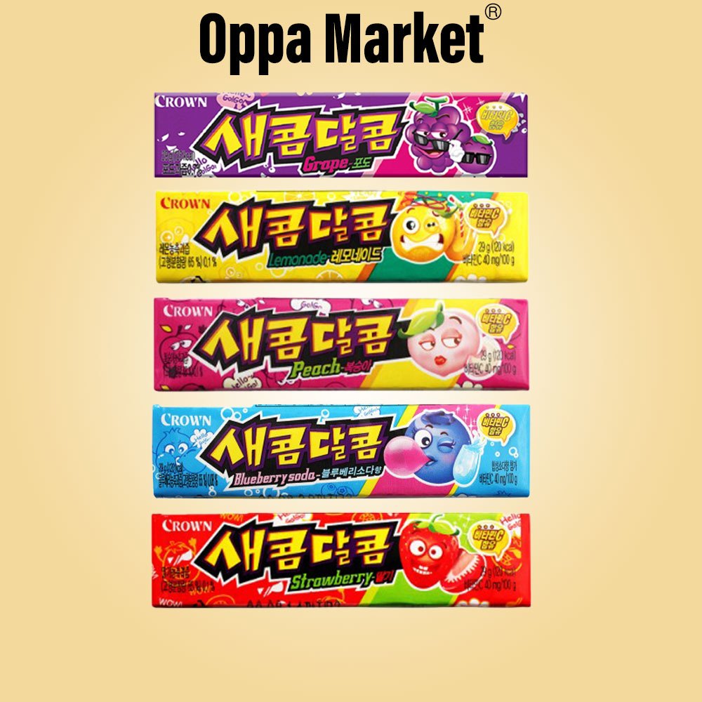 Crown Sweet & Sour 6 Flavor Chewing Korean Caramel Candy | Shopee Singapore