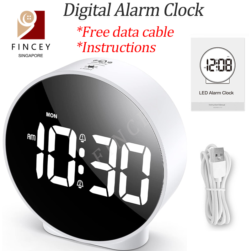 【SG】Alarm Digital Clock USB Powered Digital Alarm Clock LED Electronic ...