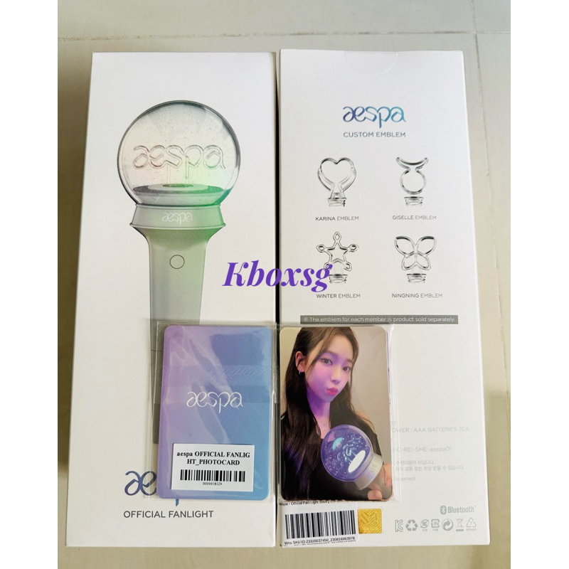 AESPA LIGHTSTICK SM PHOTOCARD/ AESPA LIGHTSTICK PHOTOCARD/ WINTER PC/KARINA PC/ NINGNING PC ...