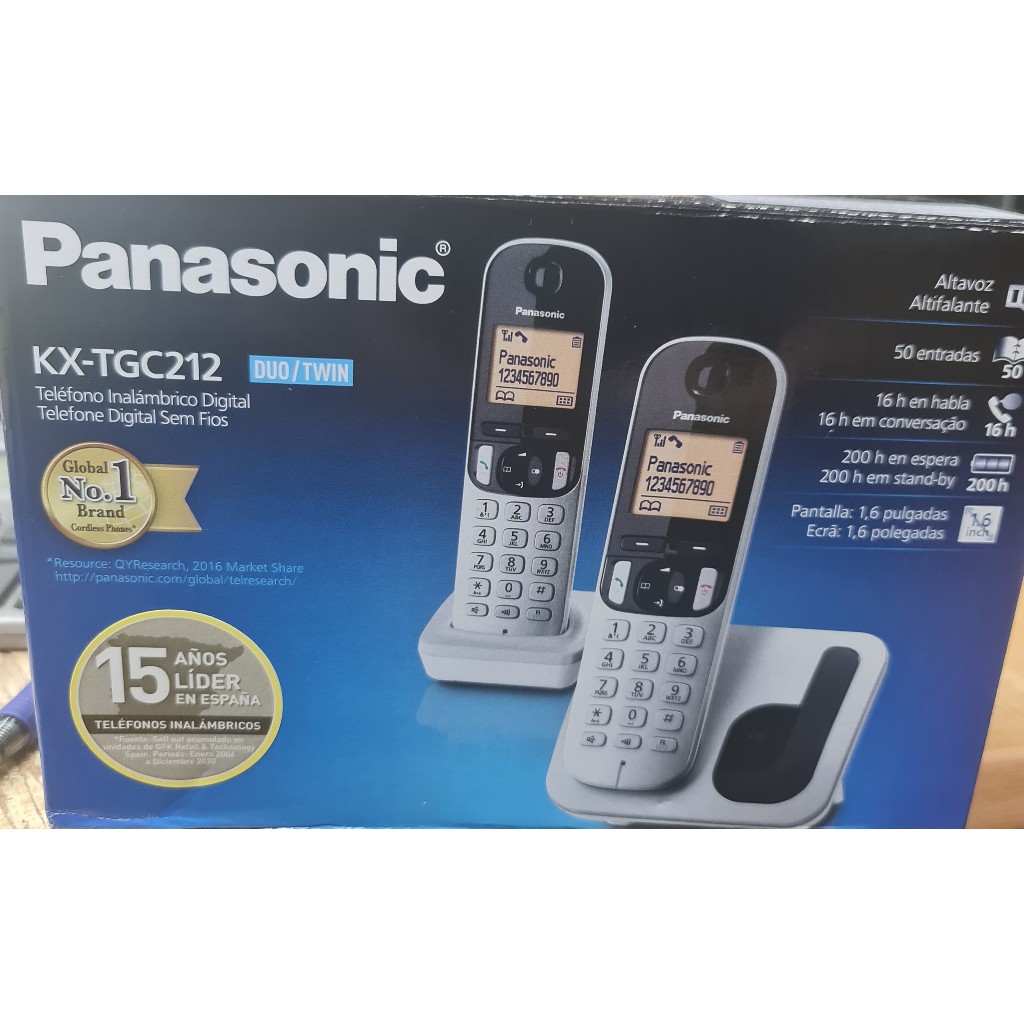 PANASONIC KX-TGC212 TWIN CORDLESS PHONE | Shopee Singapore