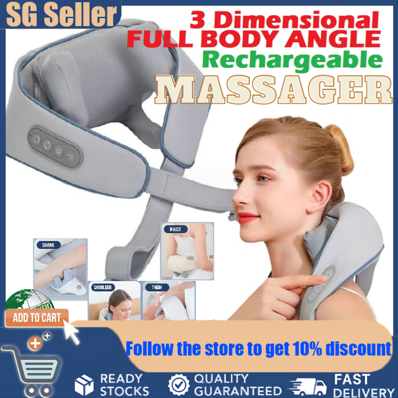 [⭐SG Seller]Neck Shoulder Massager Wireless Gripping Kneading Massage ...