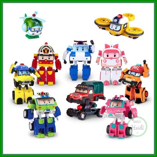 KOREA 🇰🇷 Robocar Poli Transformation 4 inch Robot Toy Set | Shopee ...