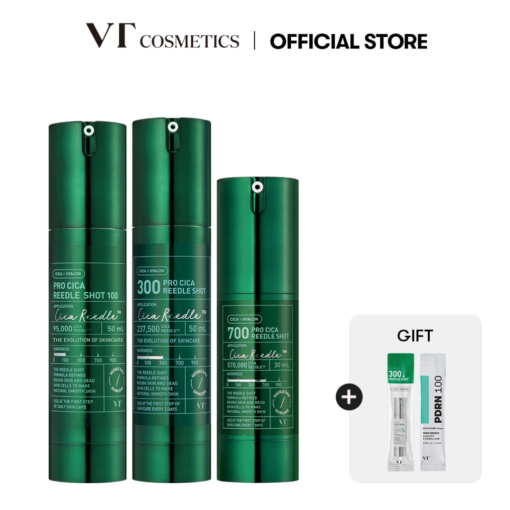 [VT] PRO-CICA REEDLE SHOT 100/300/700 Skin Turn Over Improvement, Acne Care, Skin Boosting ...