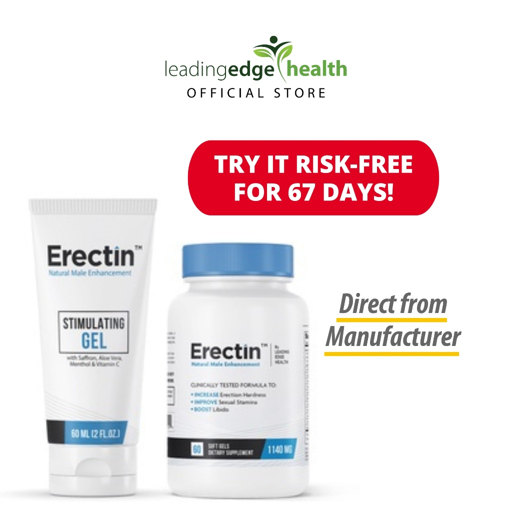Erectin™ Bundle Male Enhancement Erection Pill & Stimulating Gel ...