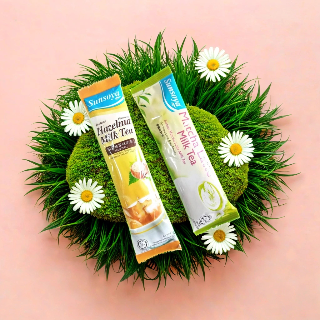 SunSoya Matcha Latte & Hazelnut Milk Tea – Instant Creamy Beverage ...