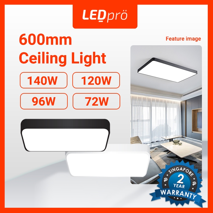 LED PRO LED Ceiling Light 600MM 60W/72W/96W/120W/140W Rectangle Ceiling Light Living Room ...