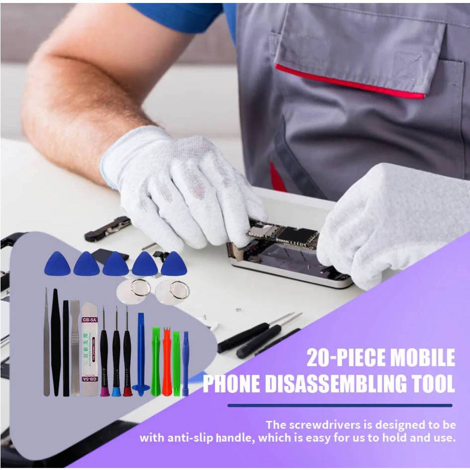 20 IN1 Mobile Phone Disassembly Repair Tools Kit Apple Android Cellphon ...