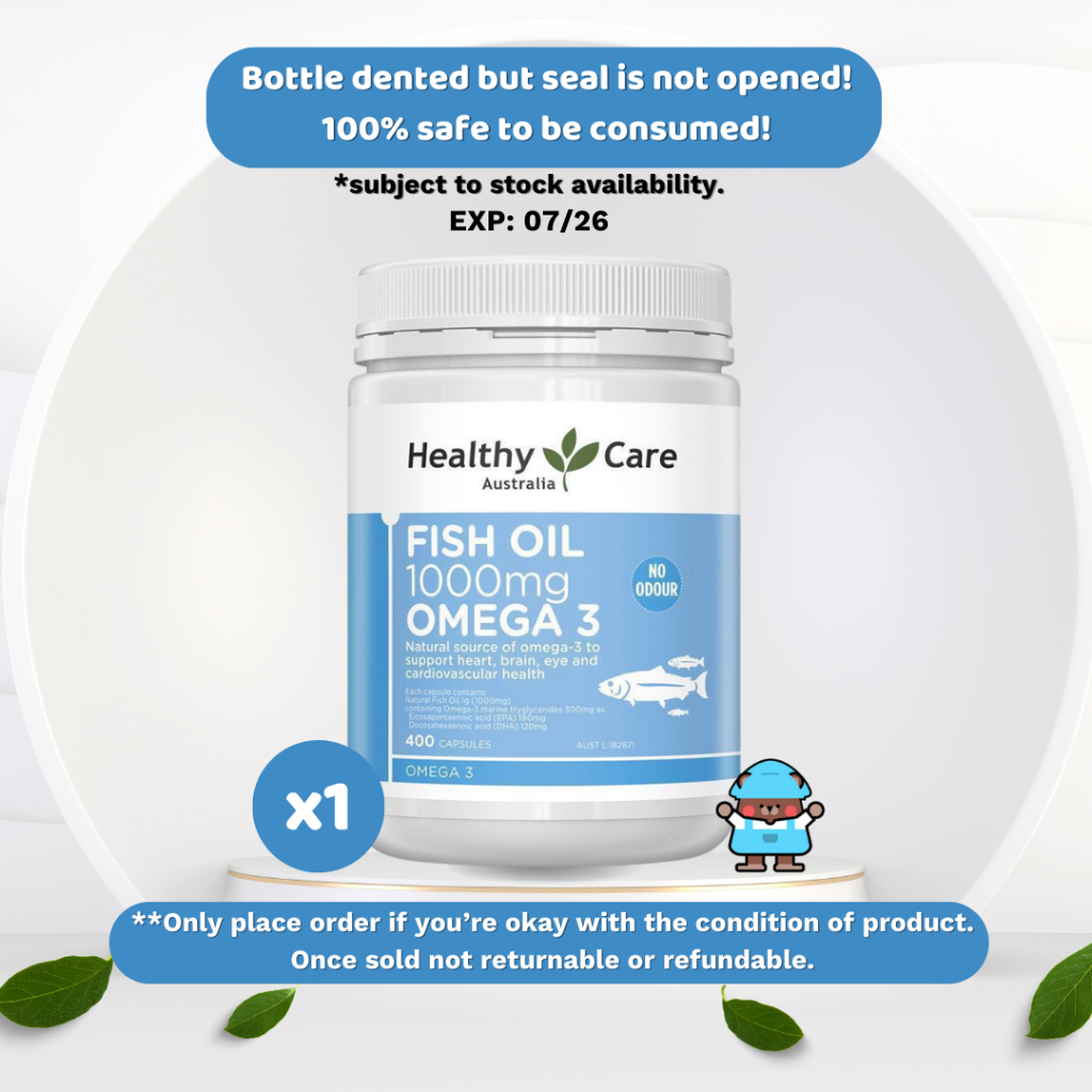 Healthy Care Fish Oil 1000mg Omega 3 400 Caps | CoEnzyme Q10 150mg ...