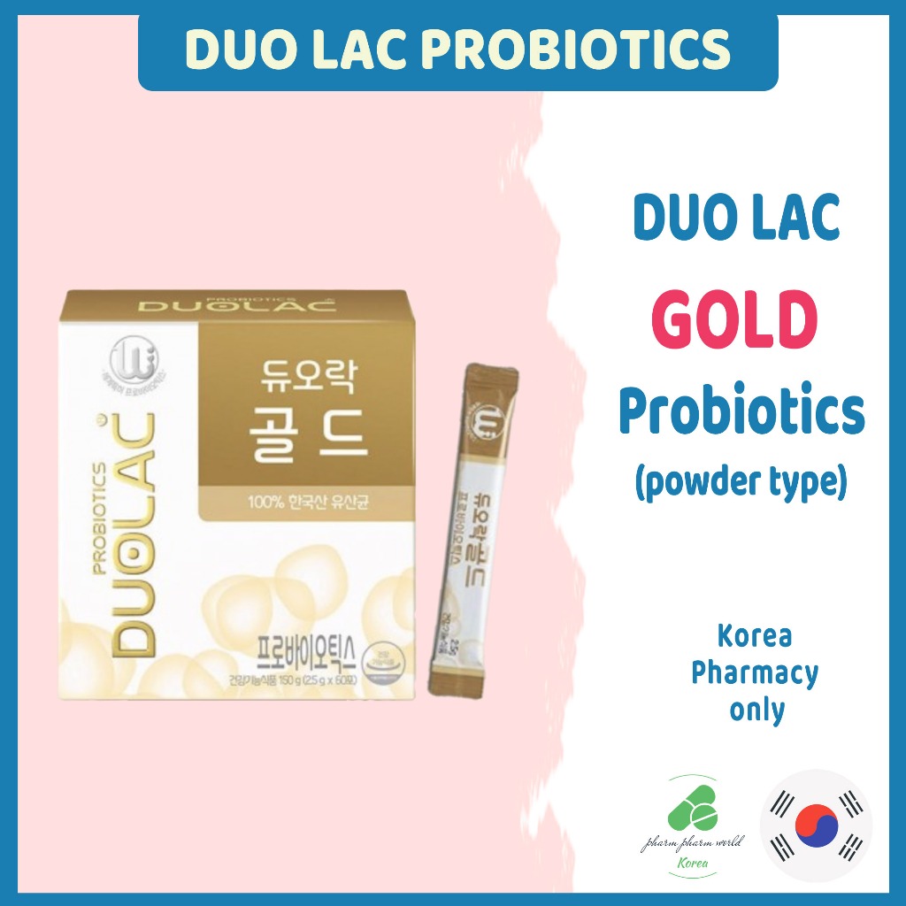 Duolac Probiotics Gold 30 days (60 packs) Improved digestive function ...
