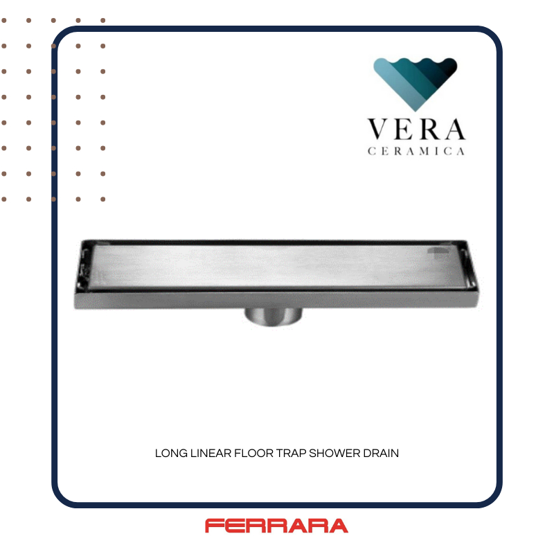 VERA FT-108 Long Linear Floor Trap Shower Floor Drain Rectangle 304 ...