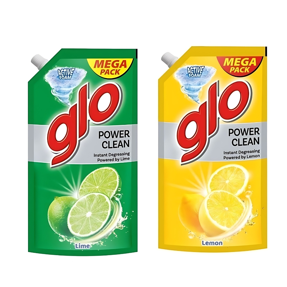 Glo Dishwashing Liquid Refill 850ml Lime and Lemon Concentrate Power ...