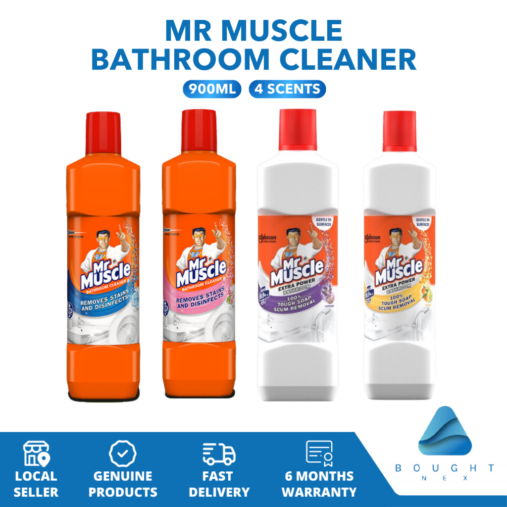 Mr Muscle Bathroom Cleaner 900ml - Powerful Stain Remover, Sparkling ...