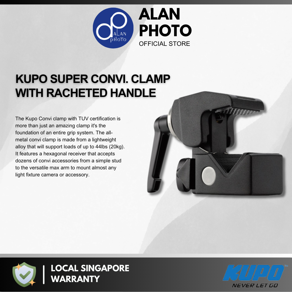 Kupo KCP-710 [KG701712] / KCP-710B [KG701511] Super Convi. Clamp With Racheted Handle | Shopee ...