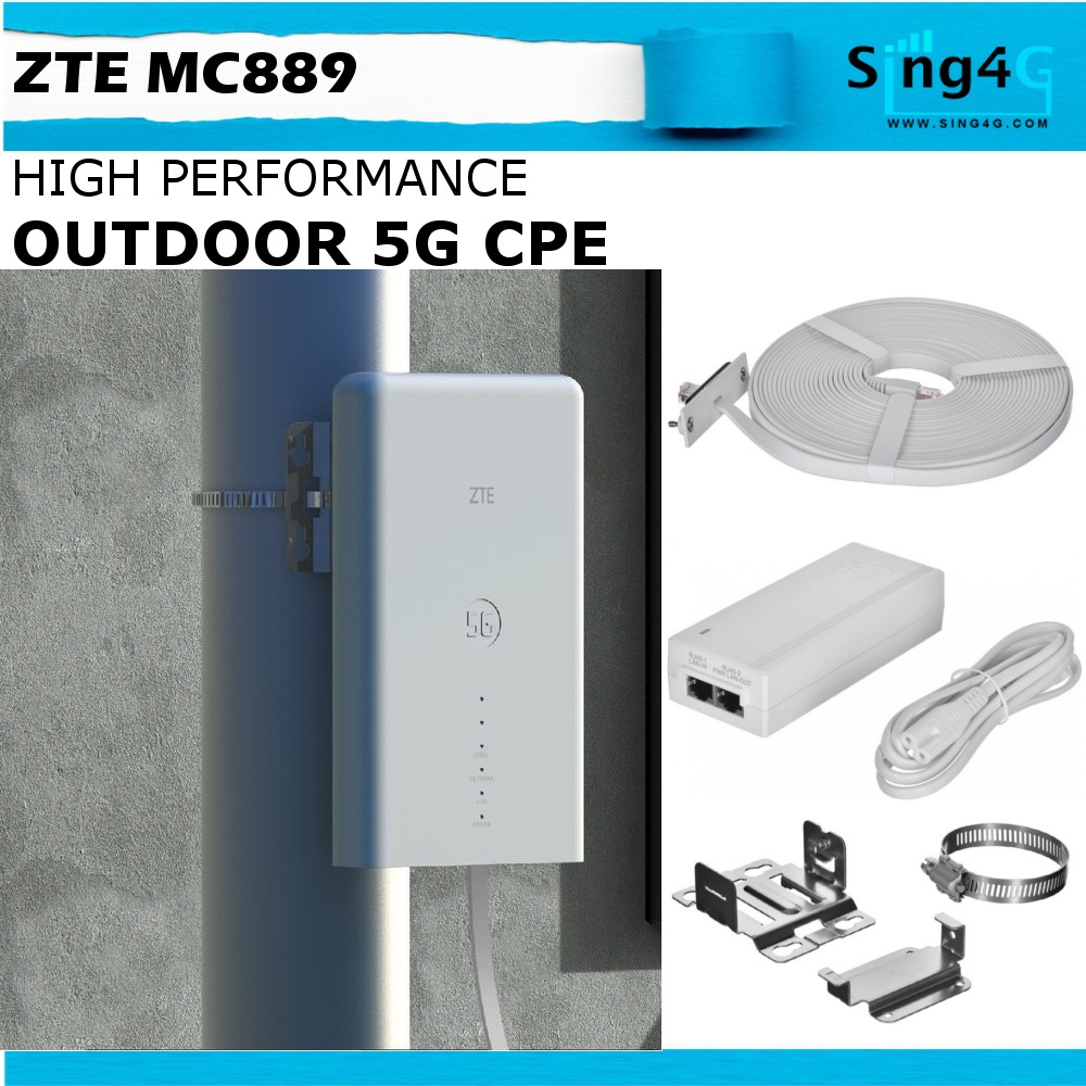 ZTE MC889 5G OUTDOOR CPE Router (5G 2.7Gbps 1LAN 0WIFI) Snapdragon™ X62 ...