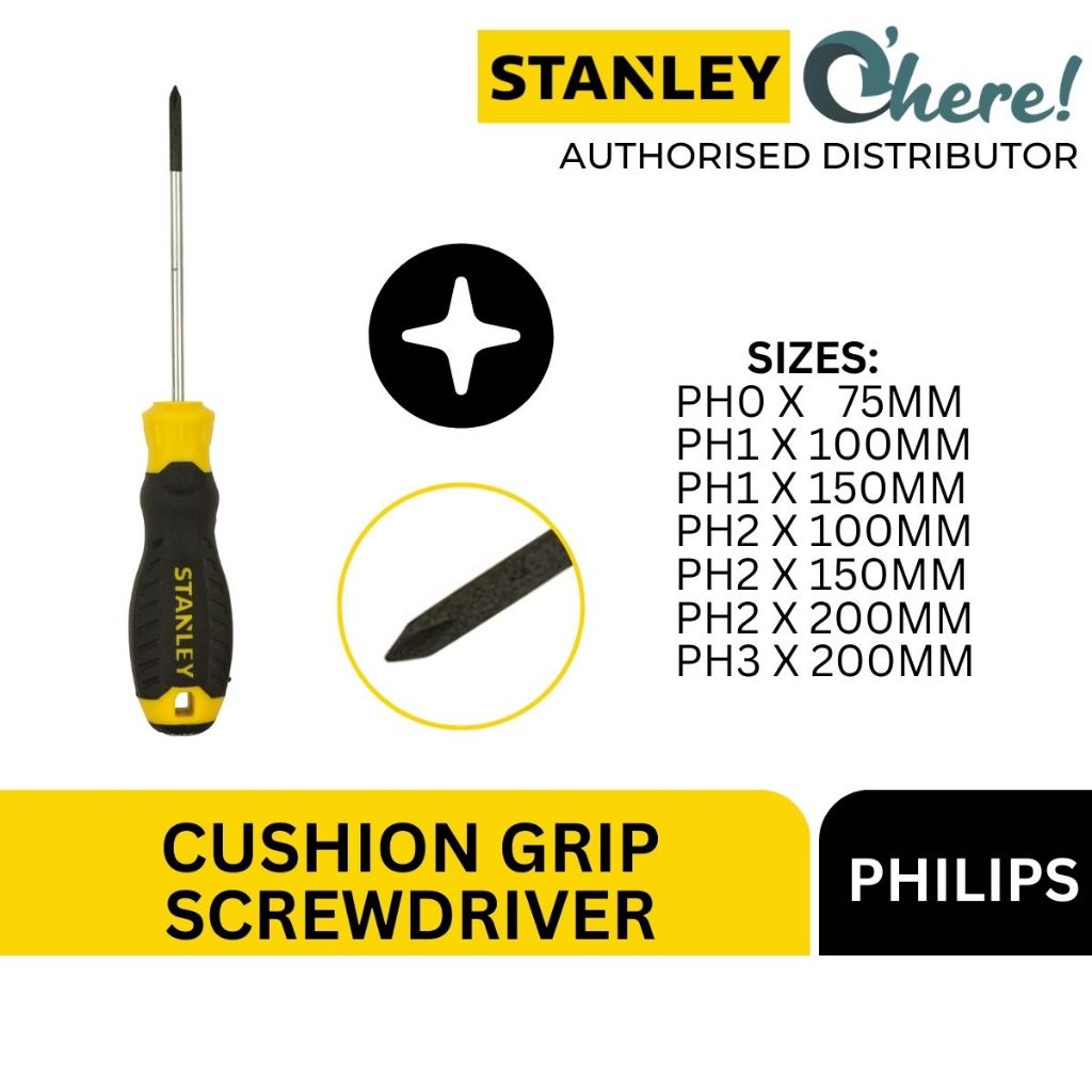 Stanley Cushion Grip Philips Screwdriver | Shopee Singapore
