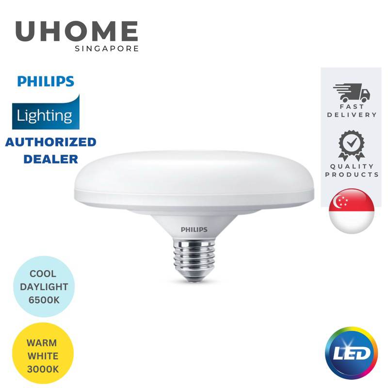 Philips UFO E27 LED Bulb 6500K Cool Daylight 3000K Warm White in 24W | Shopee Singapore