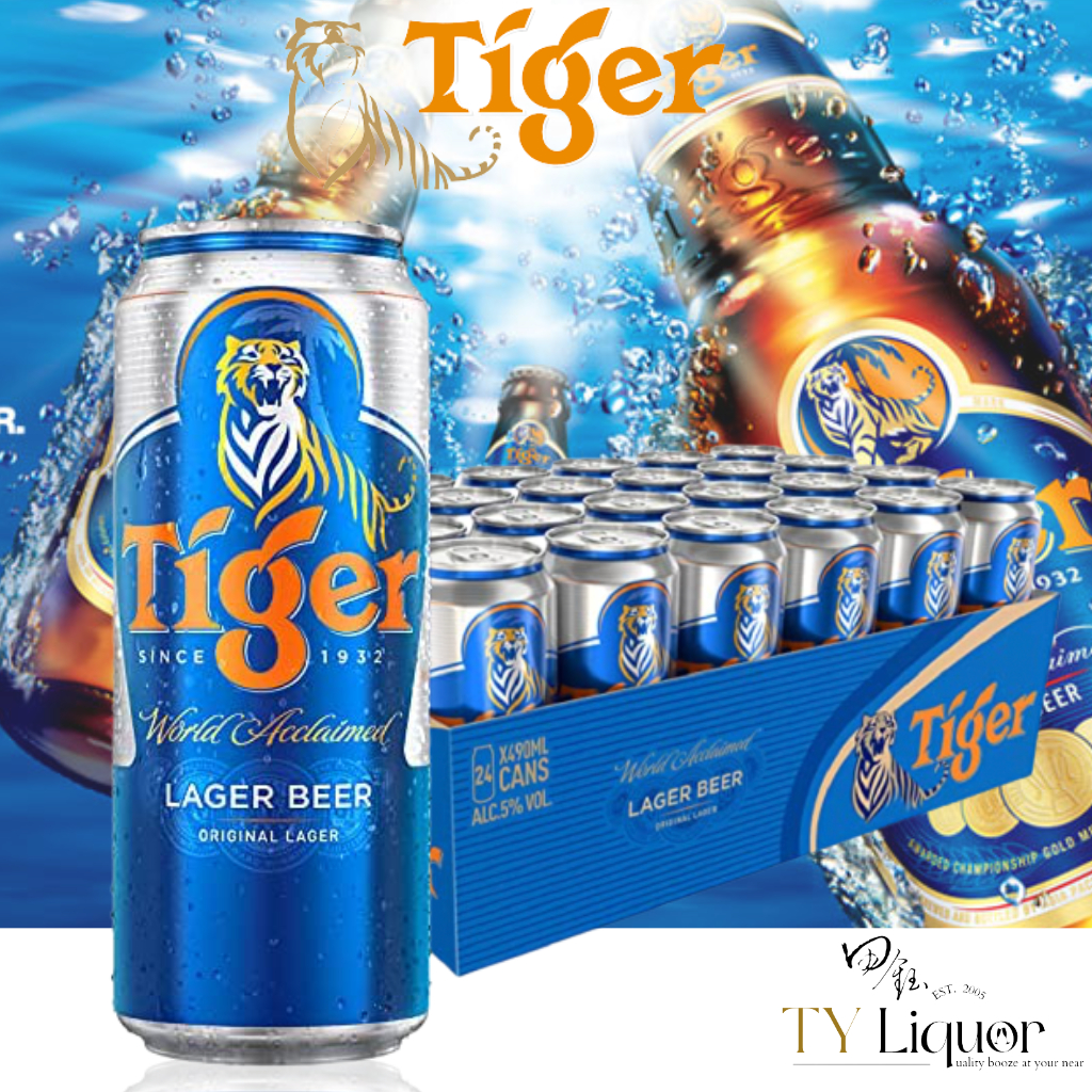 Tiger Beer, 24 Cans x 490ml (BBD: December 2024) | Shopee Singapore