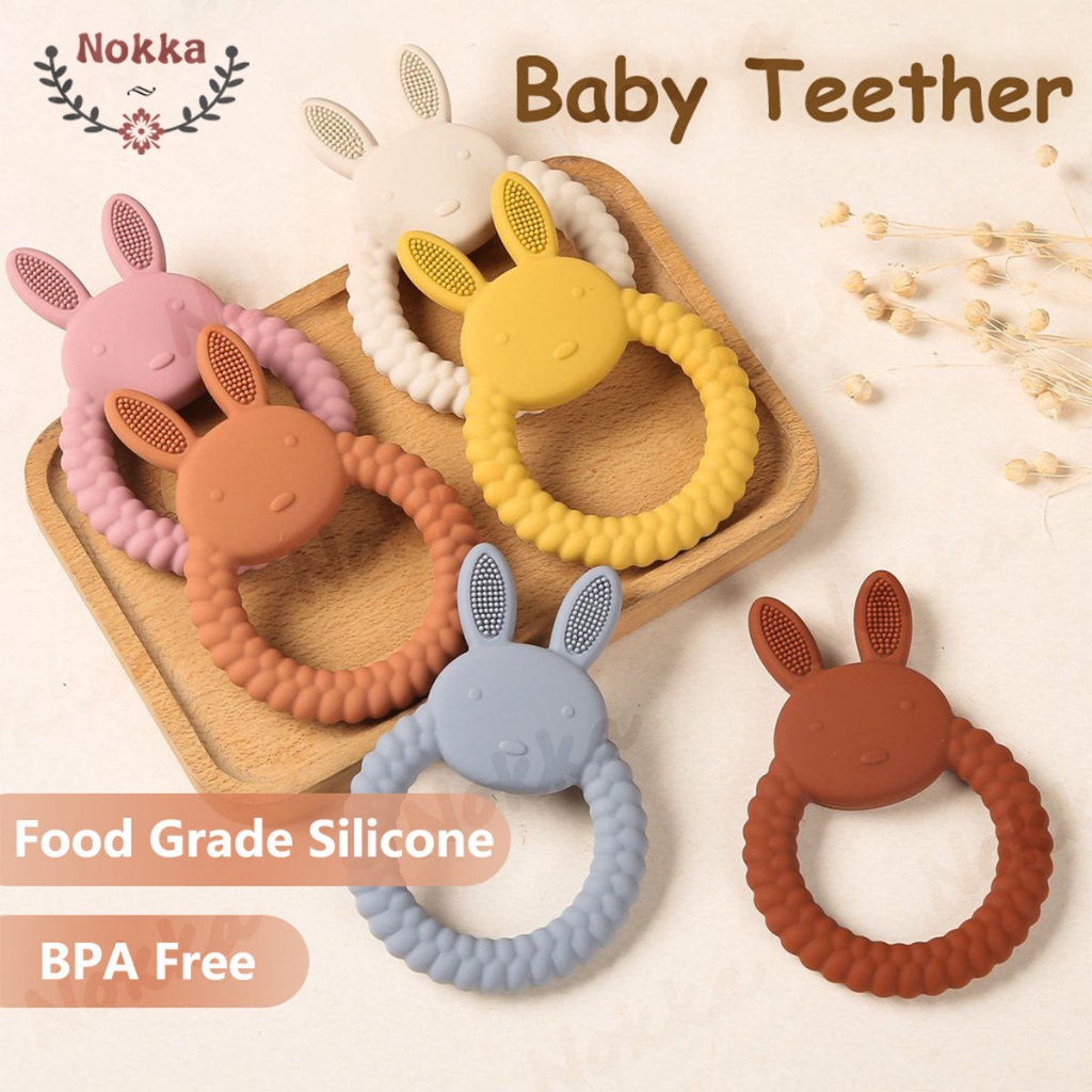 【SG】Baby Teether Food Grade Silicone Teething Toy For Baby BPA Free ...
