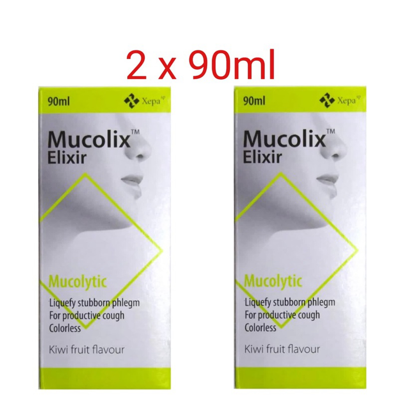 [Exp 05/26] 2 x 90ml Mucolix Elixir Cough Relief | Phlegm | Robitusin ...