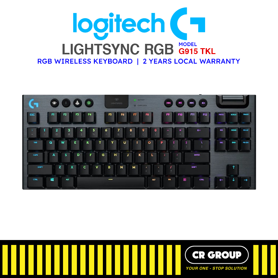 Logitech G G915 TKL - Tenkeyless Design Gaming Keyboard - LIGHTSPEED ...