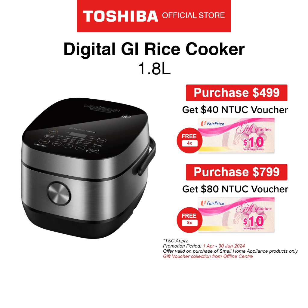 [FREE GIFT] Toshiba RC-18ISPS Black Aluminum 3mm 7-layer Inner Pot Low ...