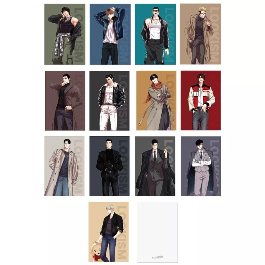 [K-webtoon] LOOKISM OFFICIAL MD GOODS ESSENTIAL POST CARD 13ea SET ...