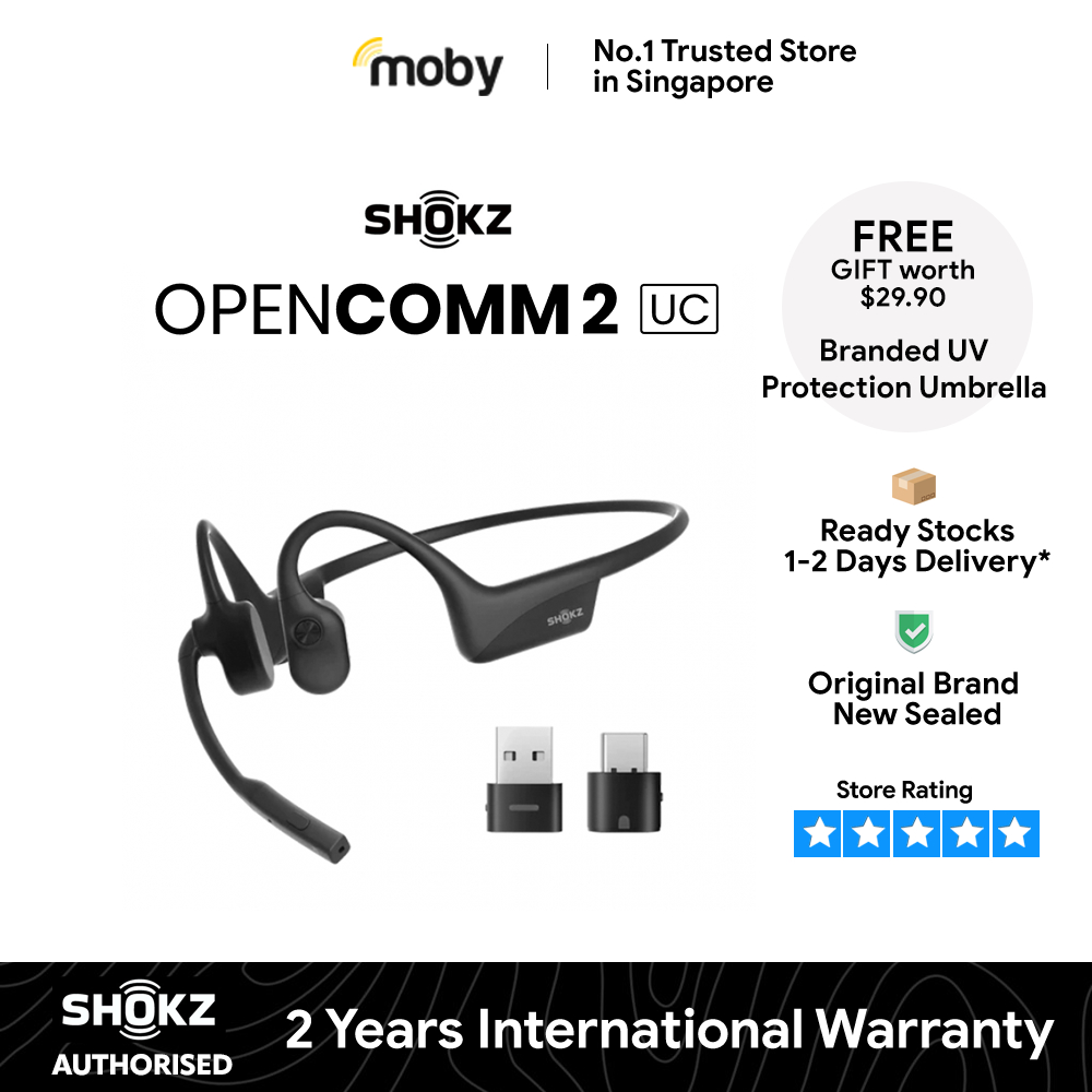 Shokz OpenComm 2 UC USB-A / USB-C Headset | 2 Years Official ...
