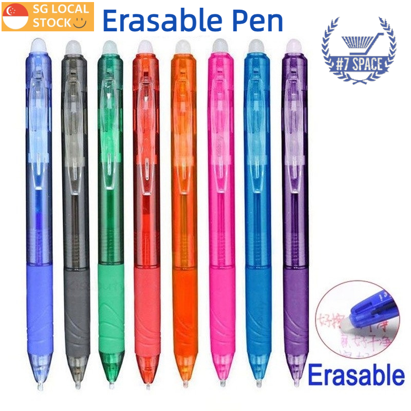 🔥SG LOCAL STOCK🔥8 Color Erasable Pen Retractable Ballpoint 0.5 mm pen ...