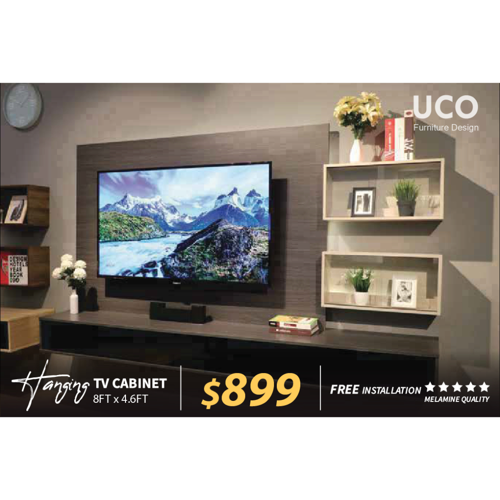 UCO HTC005 8FT HANGING TV CABINET WITH DECO BOX | Shopee Singapore