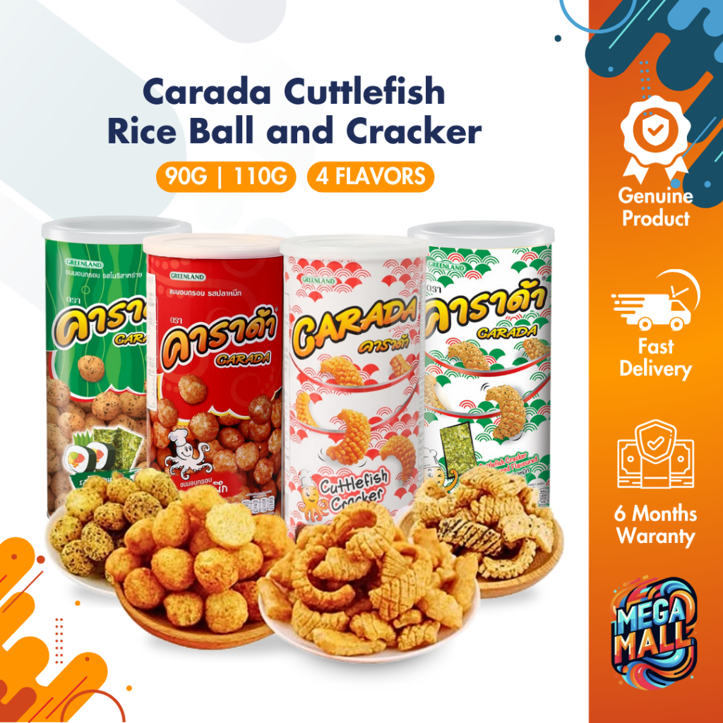 Carada Cuttlefish Rice Ball 90g 110g - Cracker Snack, Tasty Flavor | Shopee Singapore