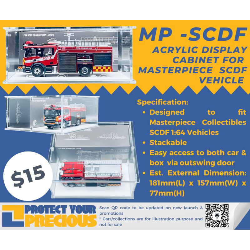 MP - SCDF Acrylic Display Cabinet for Masterpiece SCDF Vehicle | Shopee ...