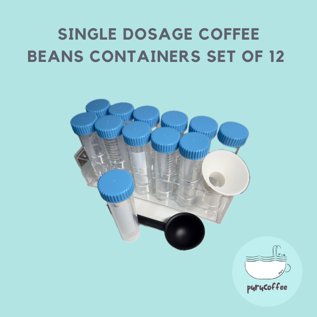 [SG READY STOCKS] Single Dosage Coffee Beans Containers Set of 12nos ...