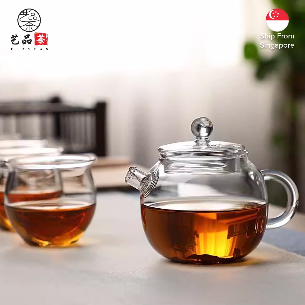 [SG Stock] Heat Resistant Glass Teapot with Filter Gongfu Tea Home ...