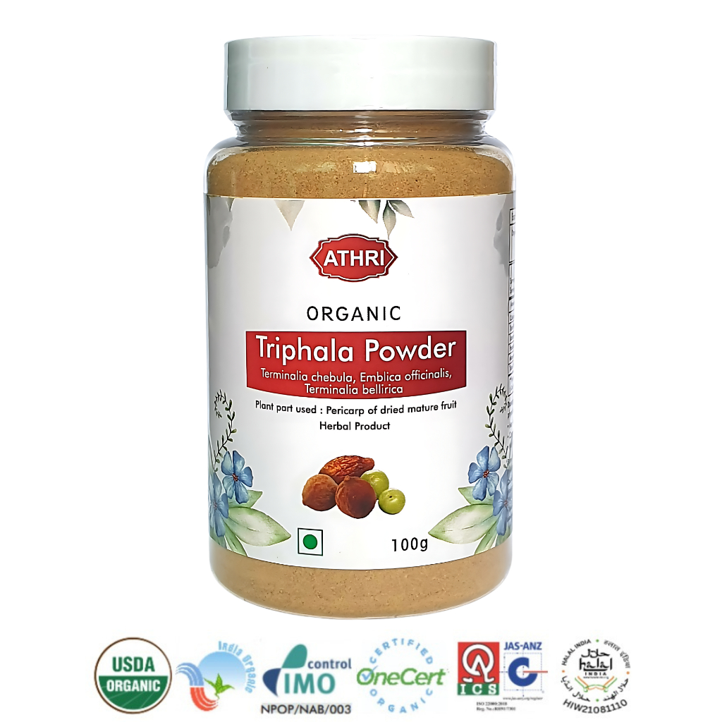 USAD & HALAL Certified - ATHRI - Organic Triphala Powder - 100g ...