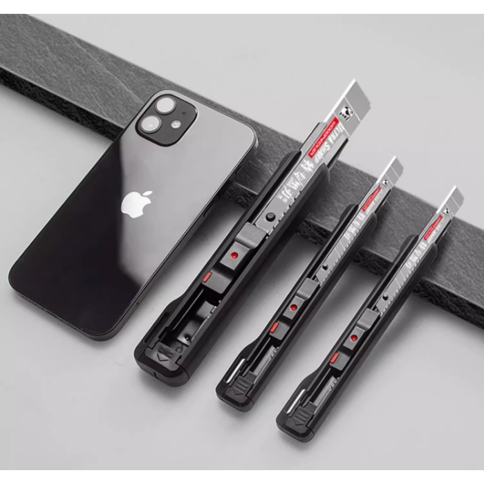 【SG】9mm/18mm Auto Lock Heavy Duty Cutter Pen Knife with Blade Storage ...