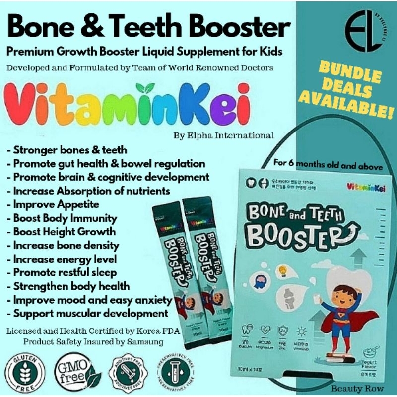 ‼️S$42 OFF 6 BOXES‼️ VitaminKei Bone and Teeth Booster Premium Growth ...