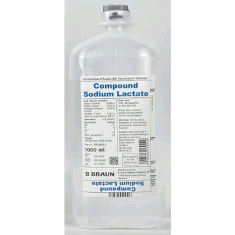 [1/5bottle] 1000ml B.BRAUN Compound Sodium Lactate Hartmann's Solution | Shopee Singapore