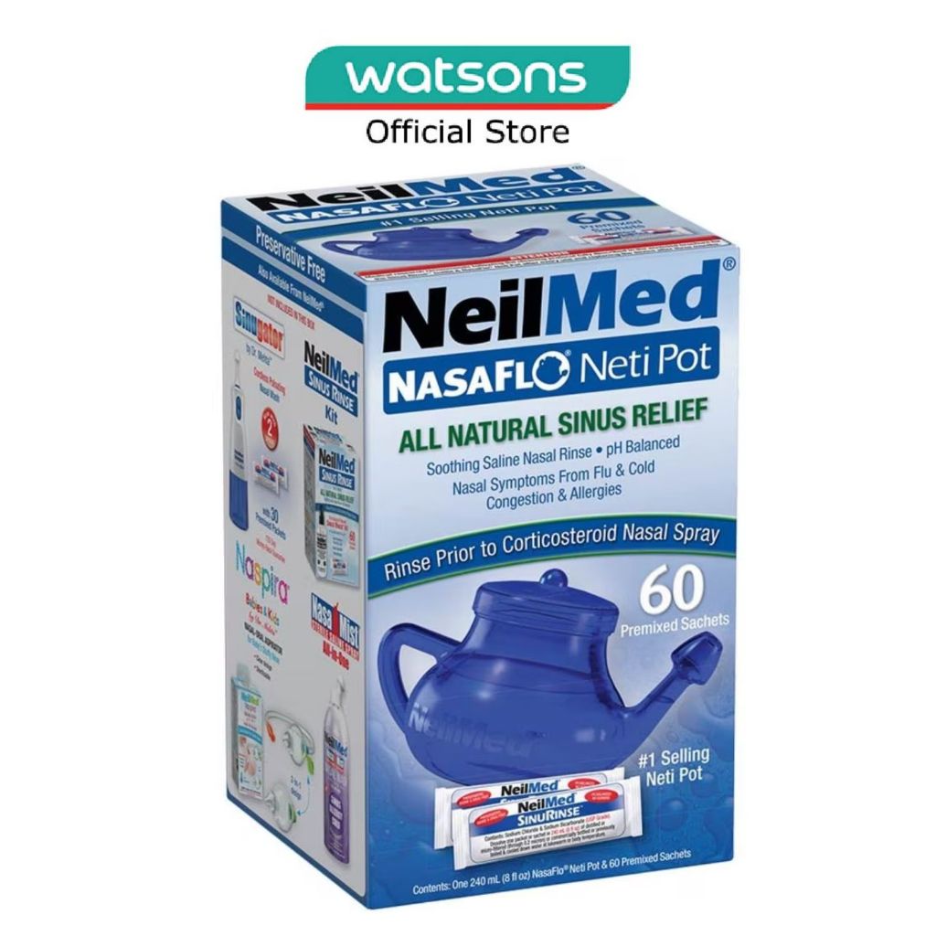 NEILMED NasaFlo Neti Pot 240ml | Shopee Singapore