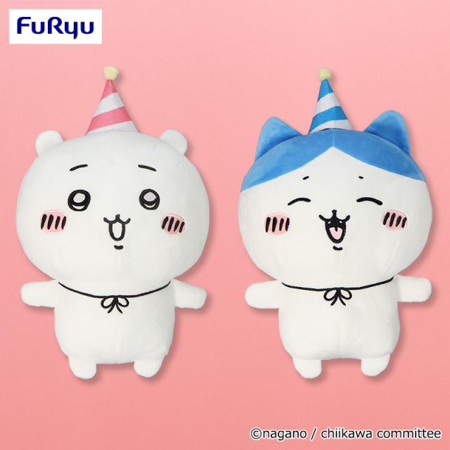 Ready Stock / Furyu Chiikawa and Hachiware Happy Birthday Plush Doll ...