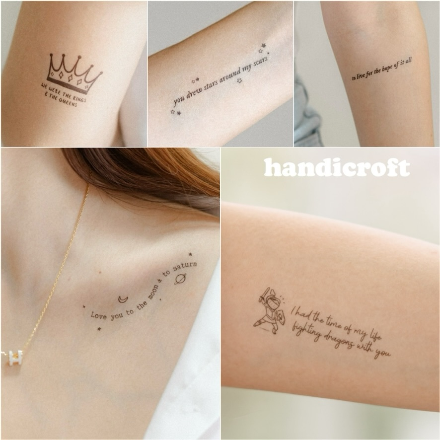 [SG instock] taylor swift quotes temporary tattoo stickers | Shopee ...