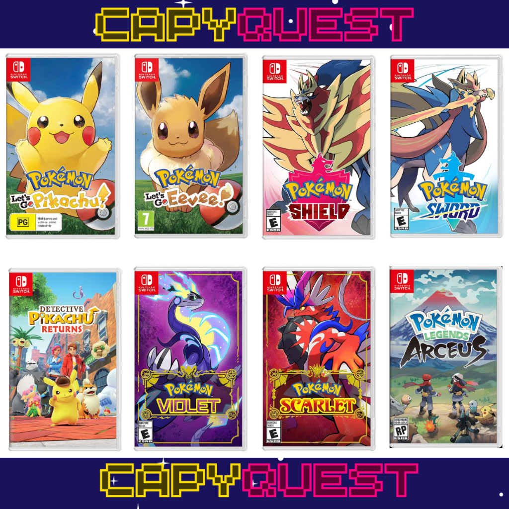 Nintendo Switch - Pokemon Games Collection: Let's Go Pikachu Eevee ...