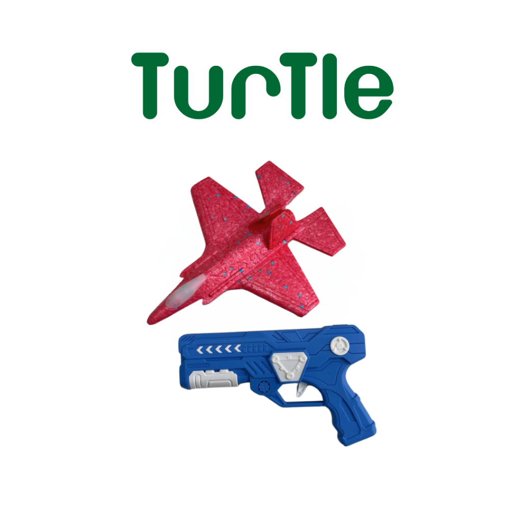 TURTLE Plane Launcher Toy Gun Airplane Toy Gun for Kids | Shopee Singapore