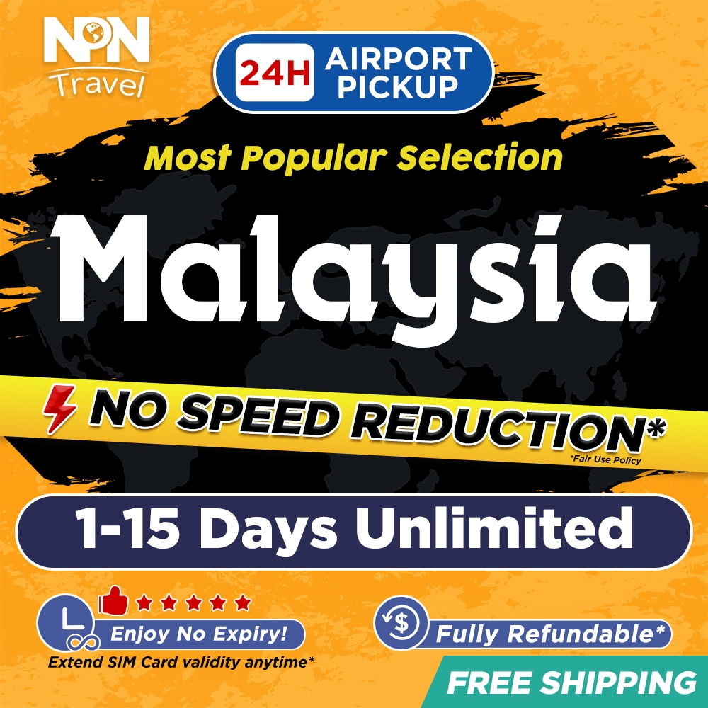 Malaysia SIM Card Ultra 1-15 Days Daily 500MB-3GB Unlimited Data ...