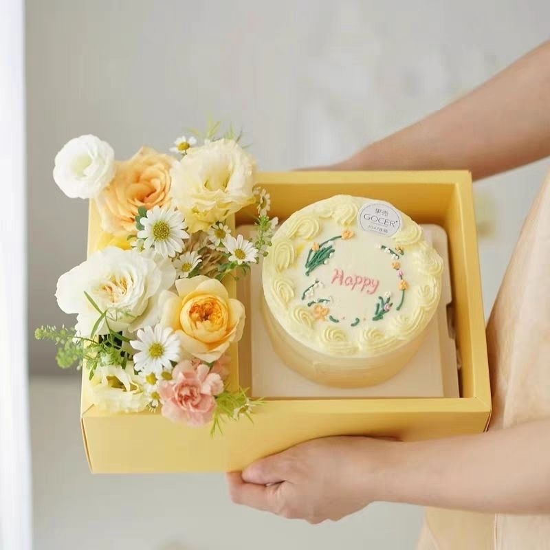 [SG SUPPLIER 🇸🇬] PVC Clear/Transparent Cake Box / Flower Box/ Gift Box ...
