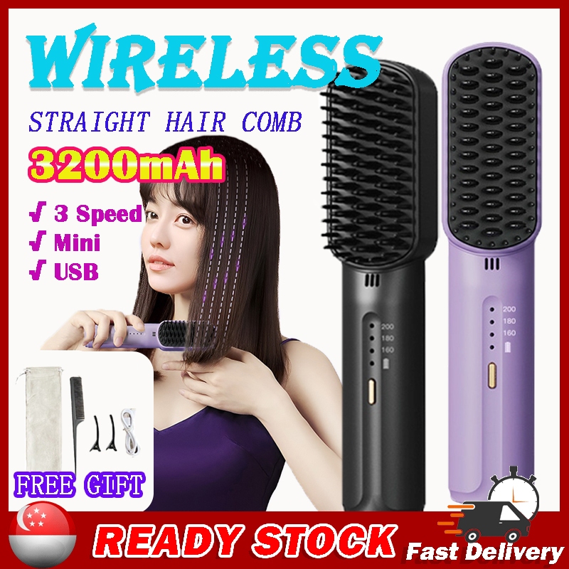 ⭐🇸🇬 FREE 3 Months Cordless Negative Ion Wireless Mini Portable Hair ...