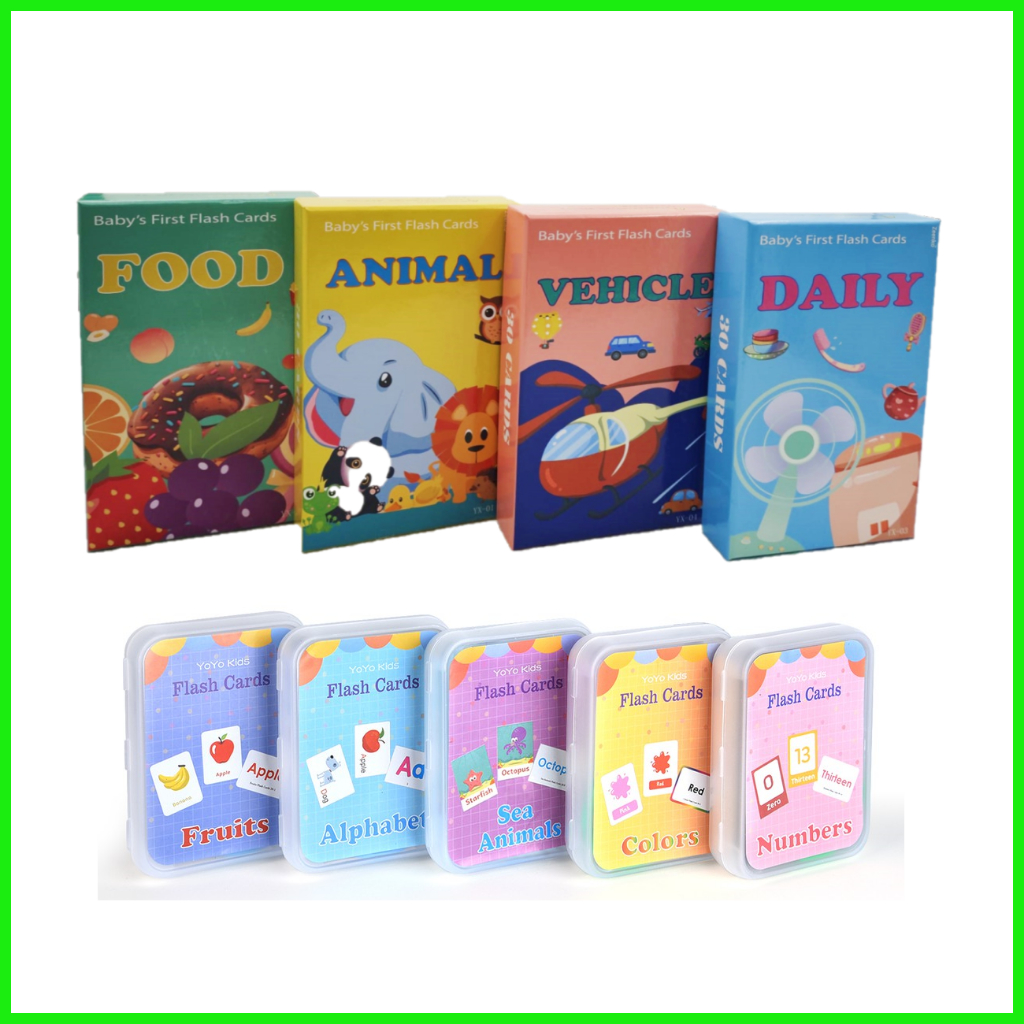 【SG STOCK】Kids Learning Flash cards | Toddlers Educational Flashcard ...