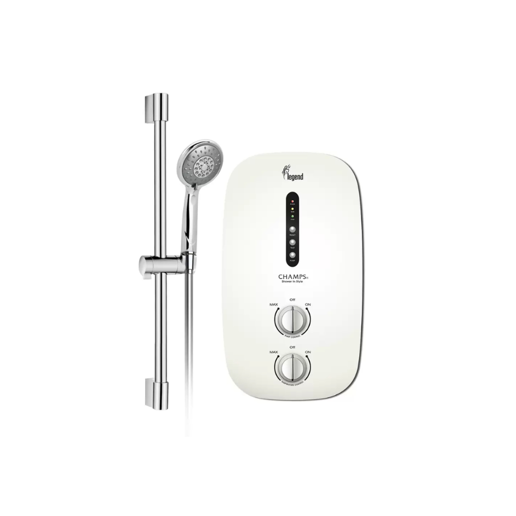 Champs Legend/Sylphy Instant Heater Shower Set + Rain-Shower (Black ...