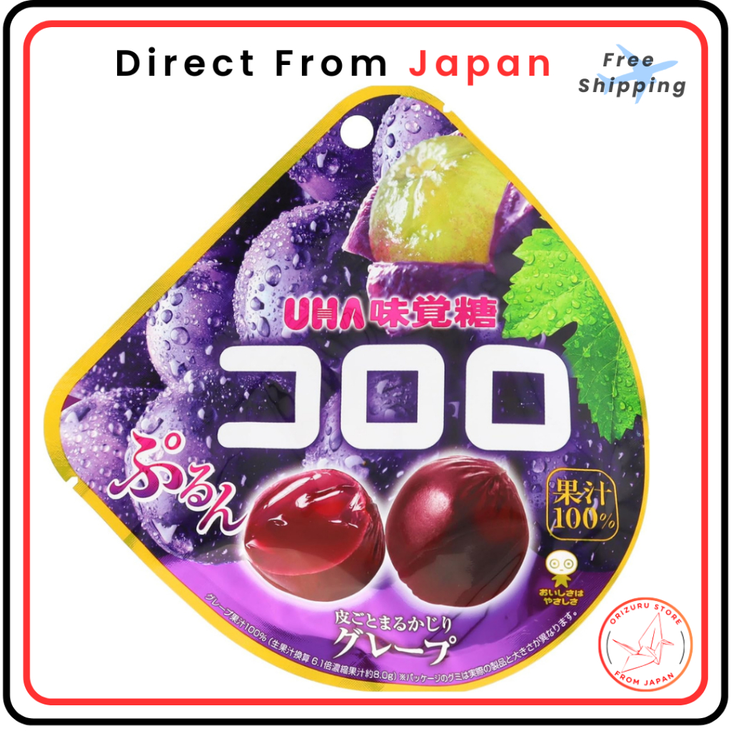 [Direct From Japan]UHA Mikakuto Kororo Gummy Fruit Jelly Candy/Grape | Shopee Singapore